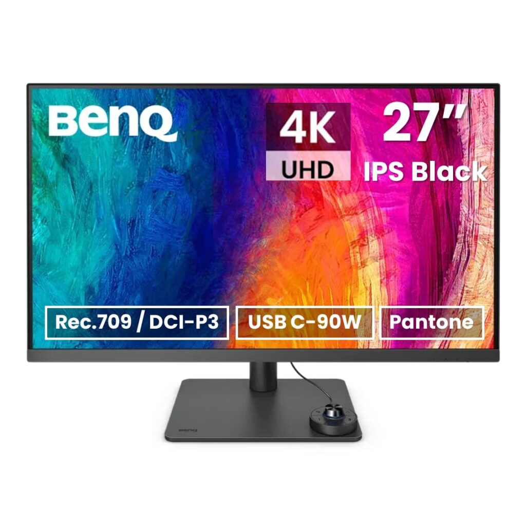 Benq Monitor PD2706U 27-inch 4K UHD 95% P3, 100% srGB and 100% Rec 709 ...