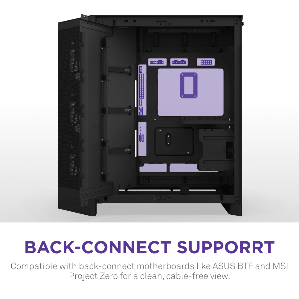 NZXT Chassis H9 Flow RGB Plus Black Case | Certified and Durable NZXT ...